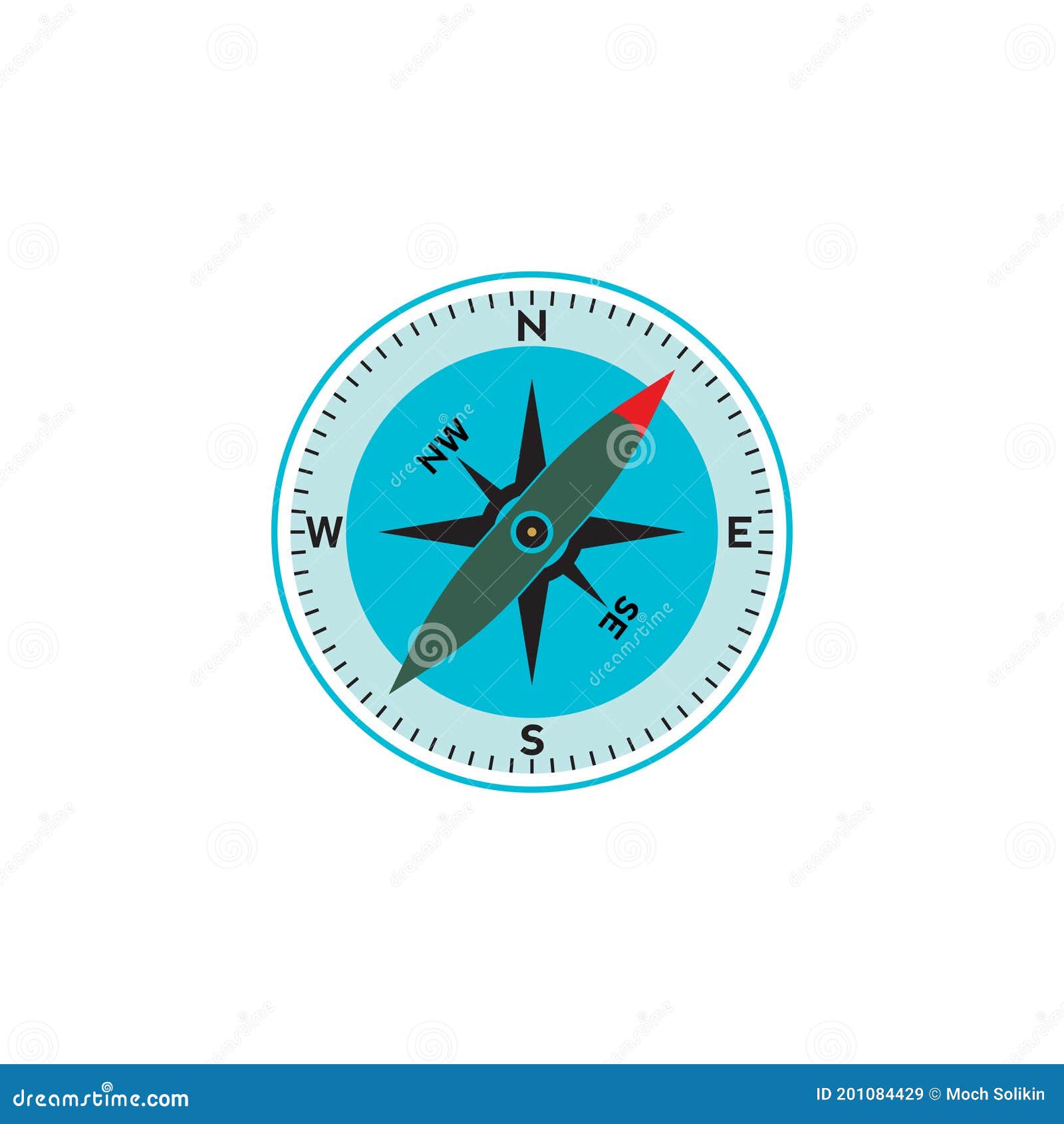 Compass Logo Design. Pointer North, South, East, West, Compass Symbol ...