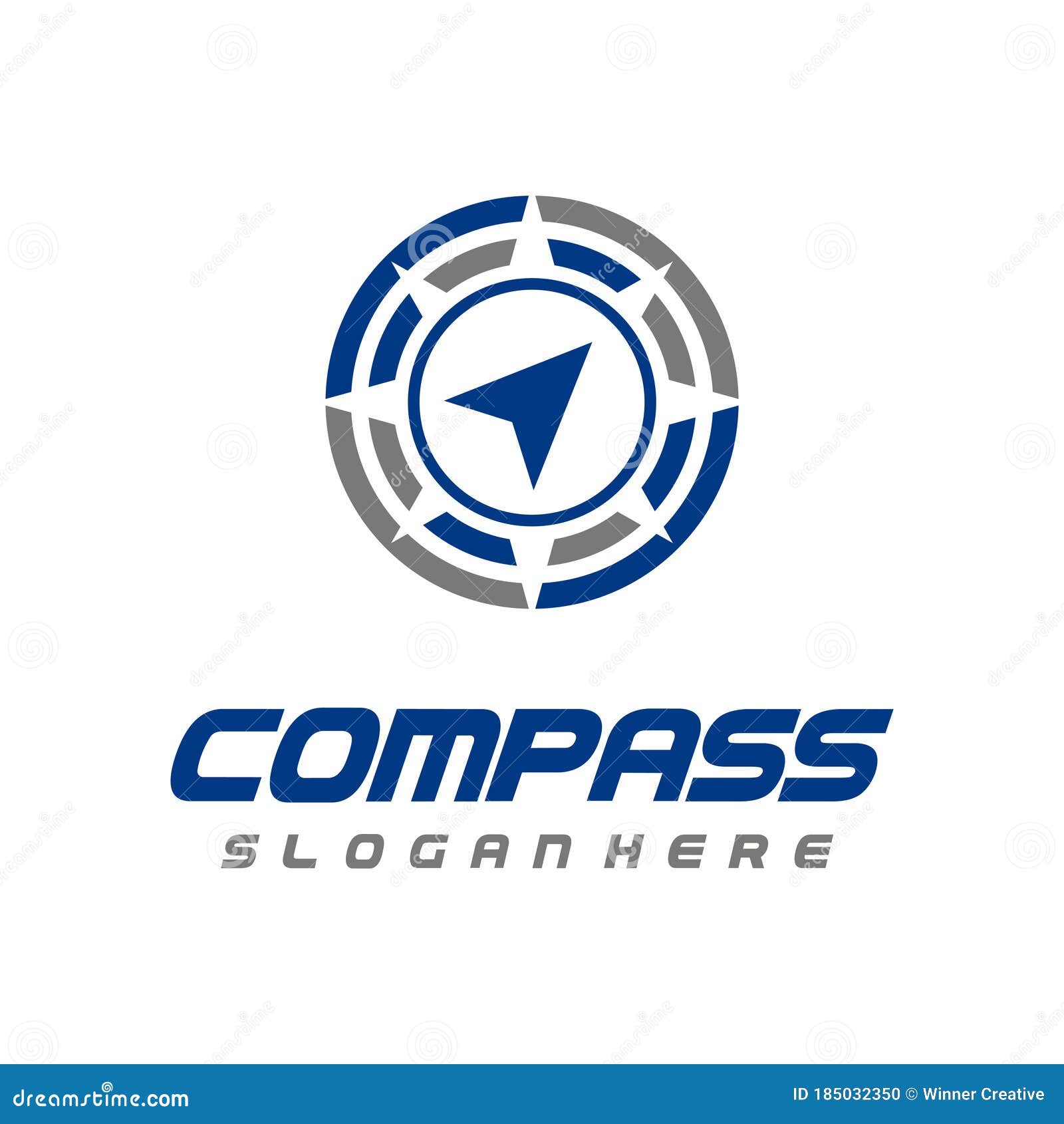Compass Logo Design Vector stock vector. Illustration of symbol - 185032350