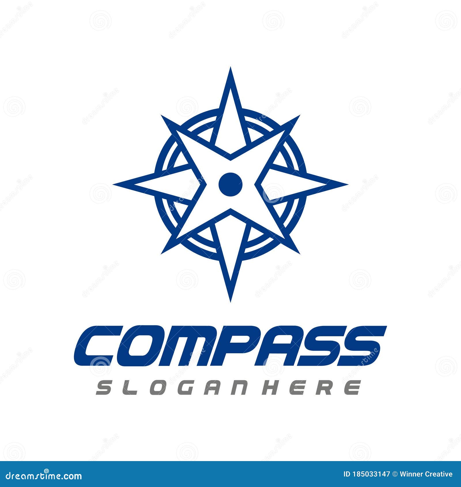 Compass Logo Design Vector stock illustration. Illustration of south ...
