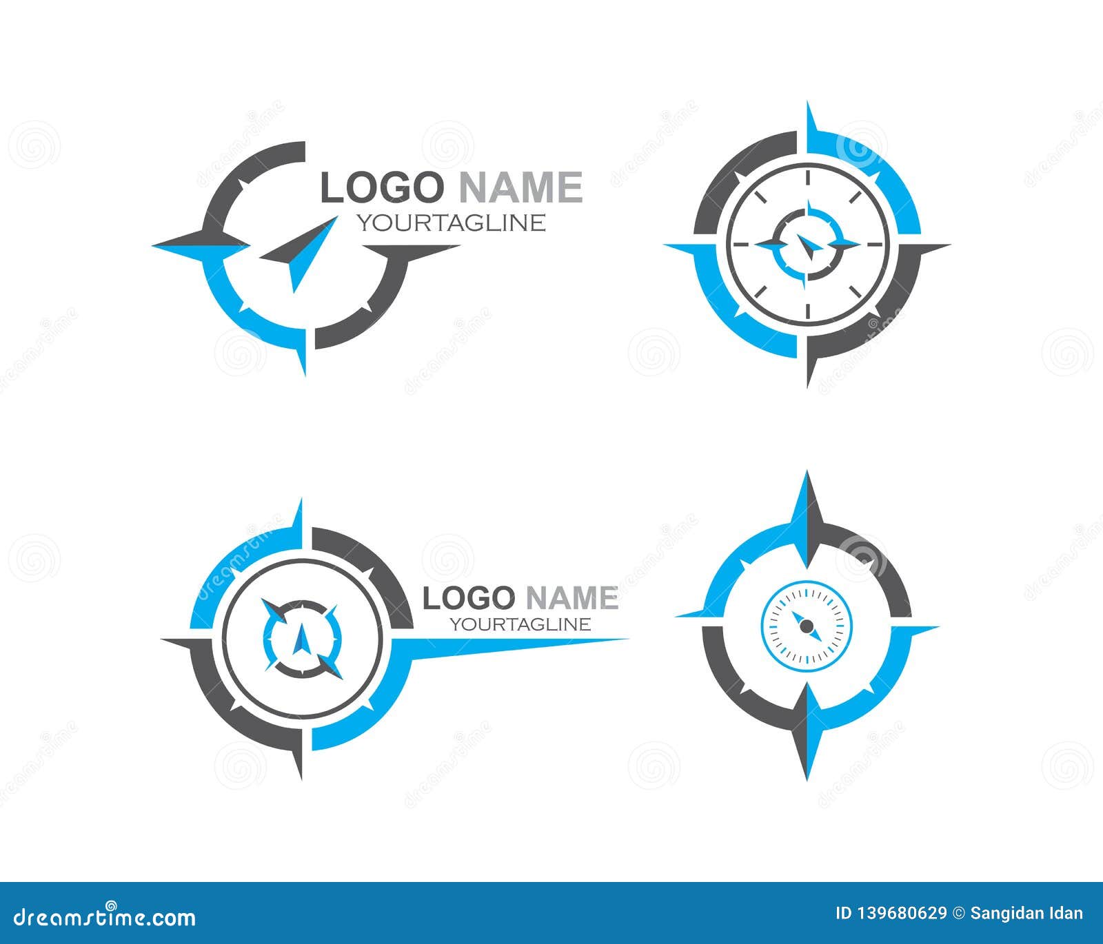 Compass Logo Icon Vector Template Stock Vector - Illustration of vector ...