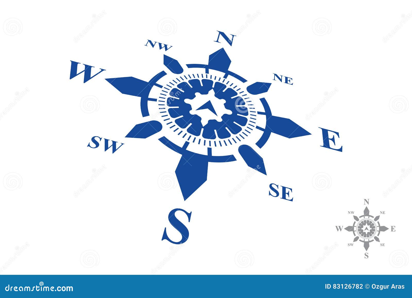 Compass Logo Isolated on White Background Stock Vector - Illustration ...