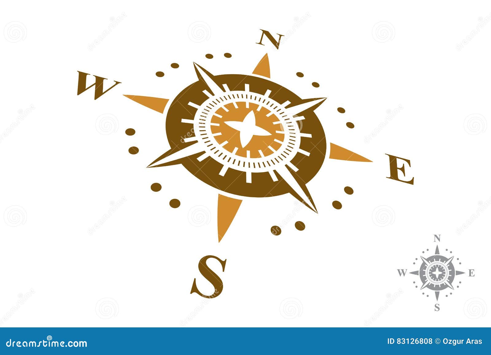 Compass Logo Isolated on White Background Stock Vector - Illustration ...