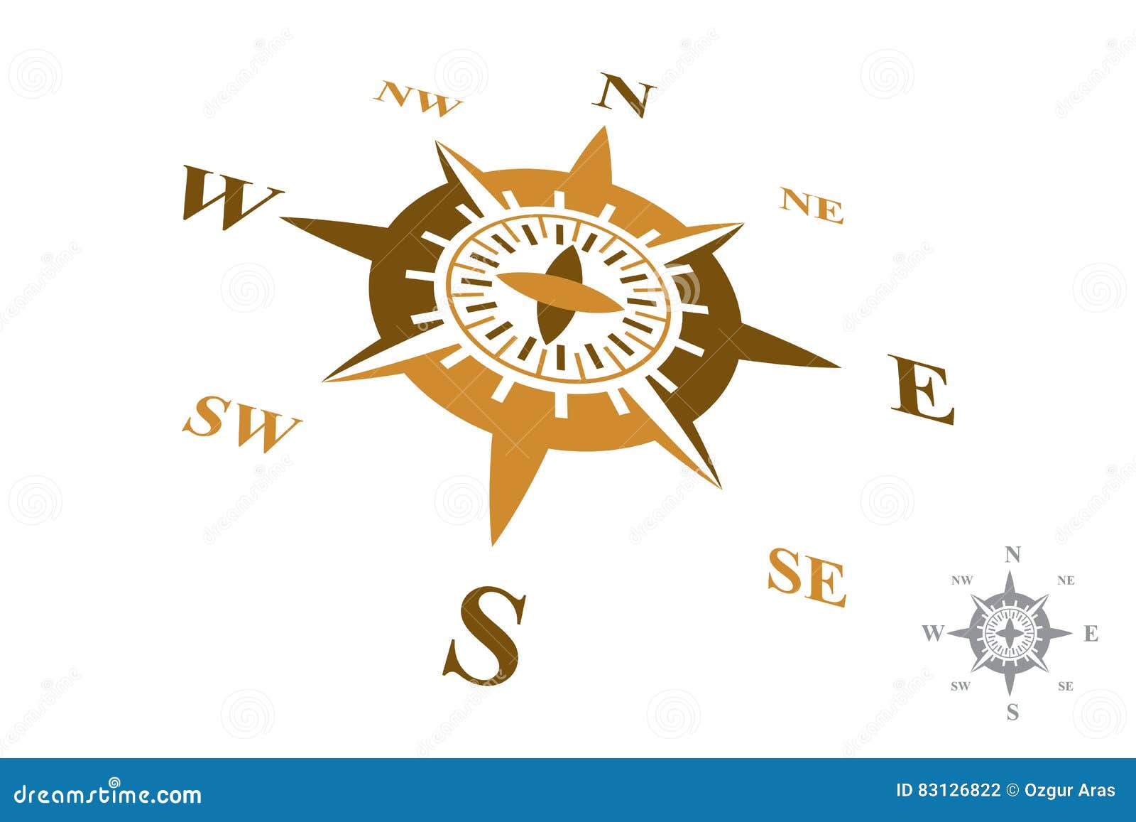 Compass Logo Isolated on White Background Stock Vector - Illustration ...