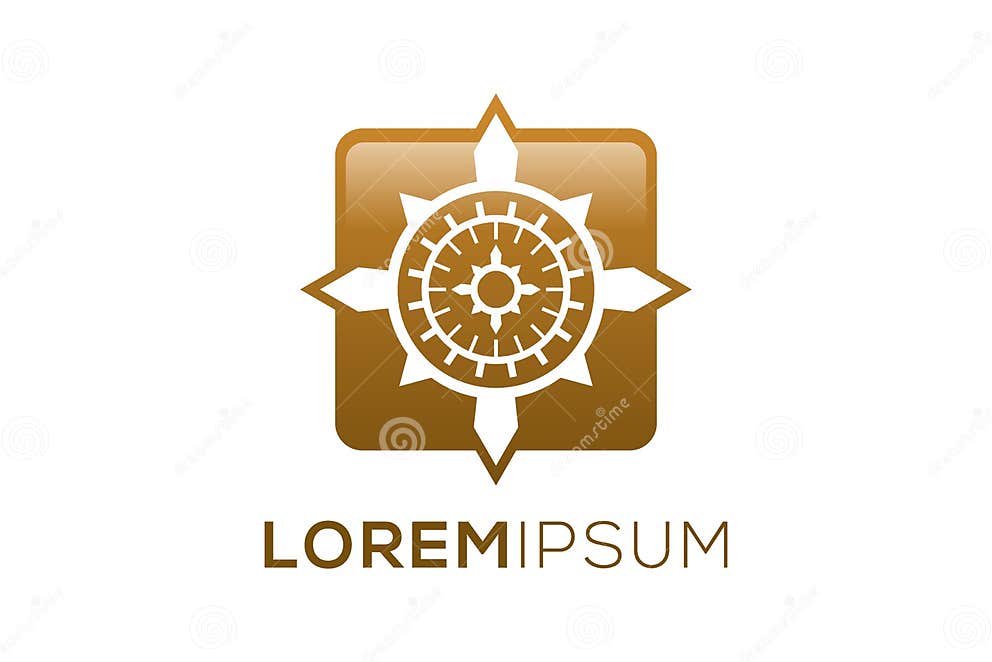 Compass Logo Isolated on White Stock Illustration - Illustration of ...