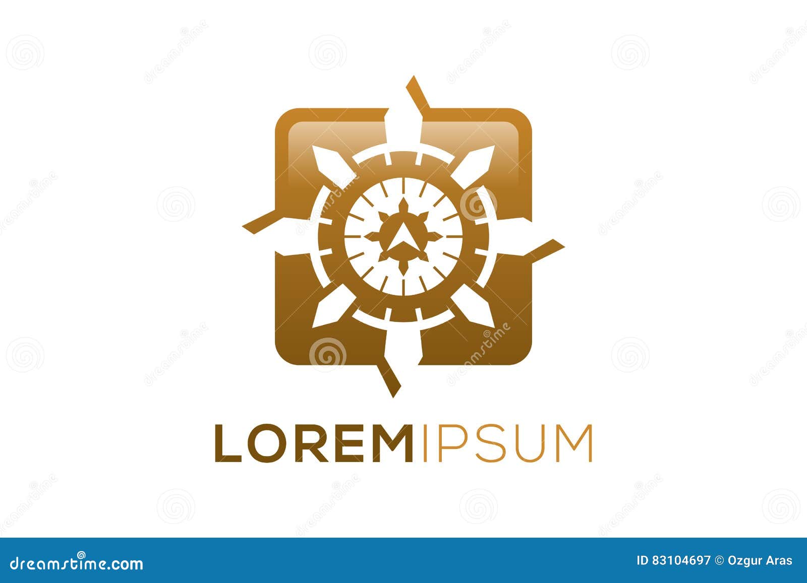 Compass Logo Isolated on White Stock Illustration - Illustration of ...
