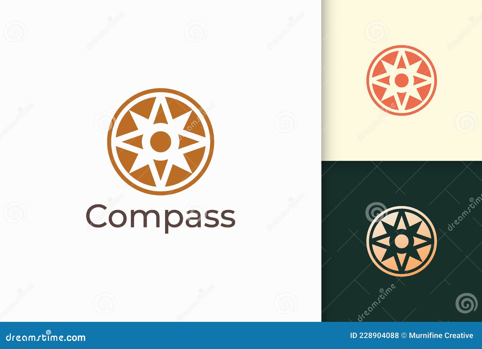 Compass Logo in Modern and Abstract Shape for Tech Company Stock Vector ...