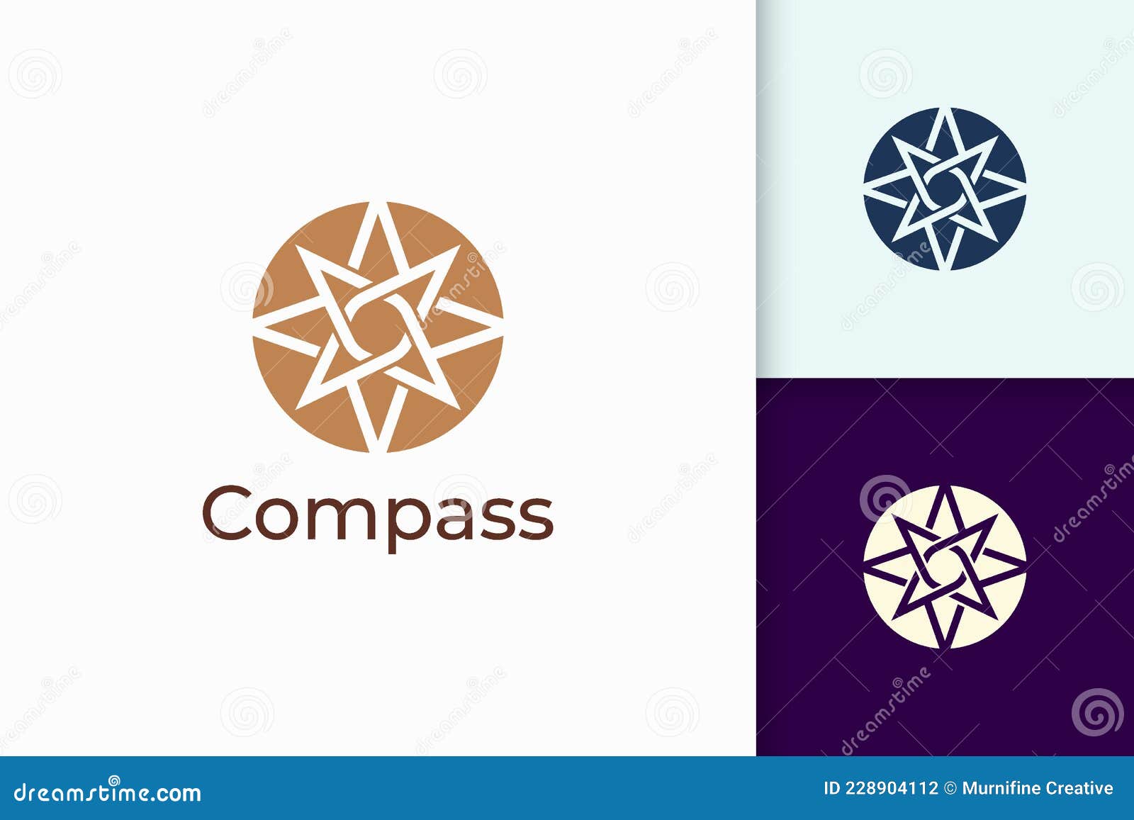 Compass Logo in Modern and Abstract Shape for Tech Company Stock Vector ...