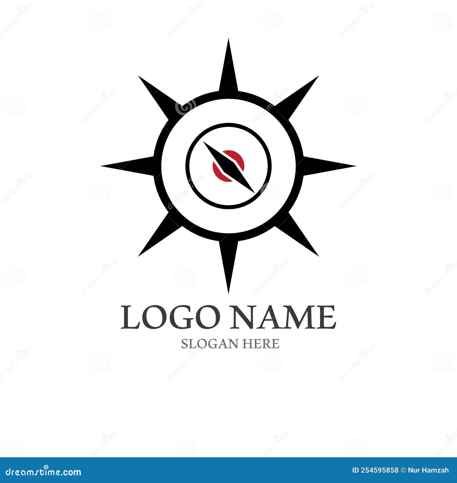 Compass Logo and Symbol with Vector Concept Illustration Template Stock ...