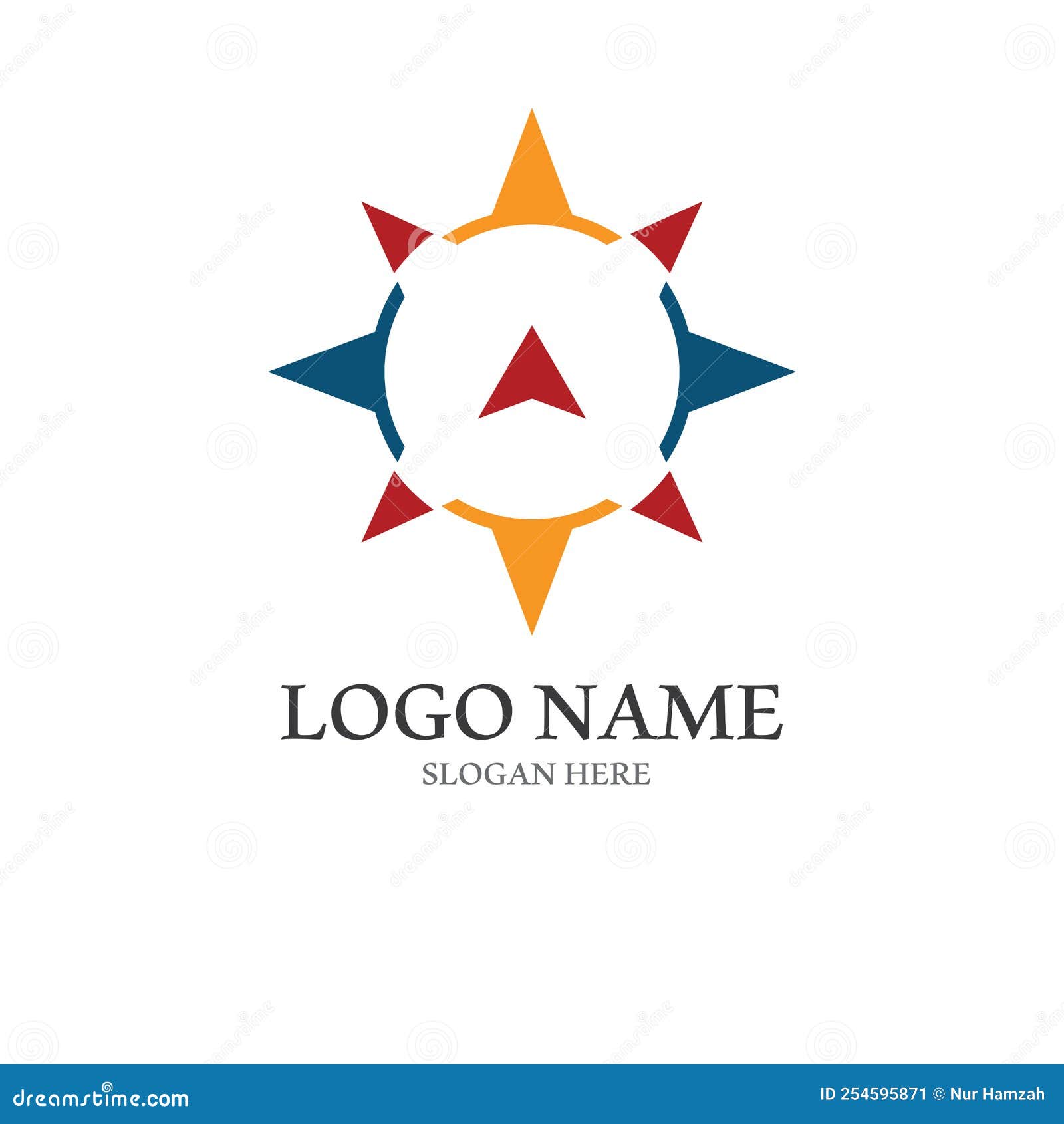 Compass Logo and Symbol with Vector Concept Illustration Template Stock ...