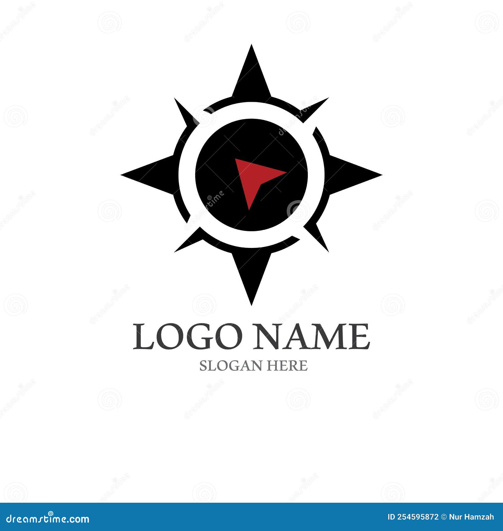 Compass Logo and Symbol with Vector Concept Illustration Template Stock ...