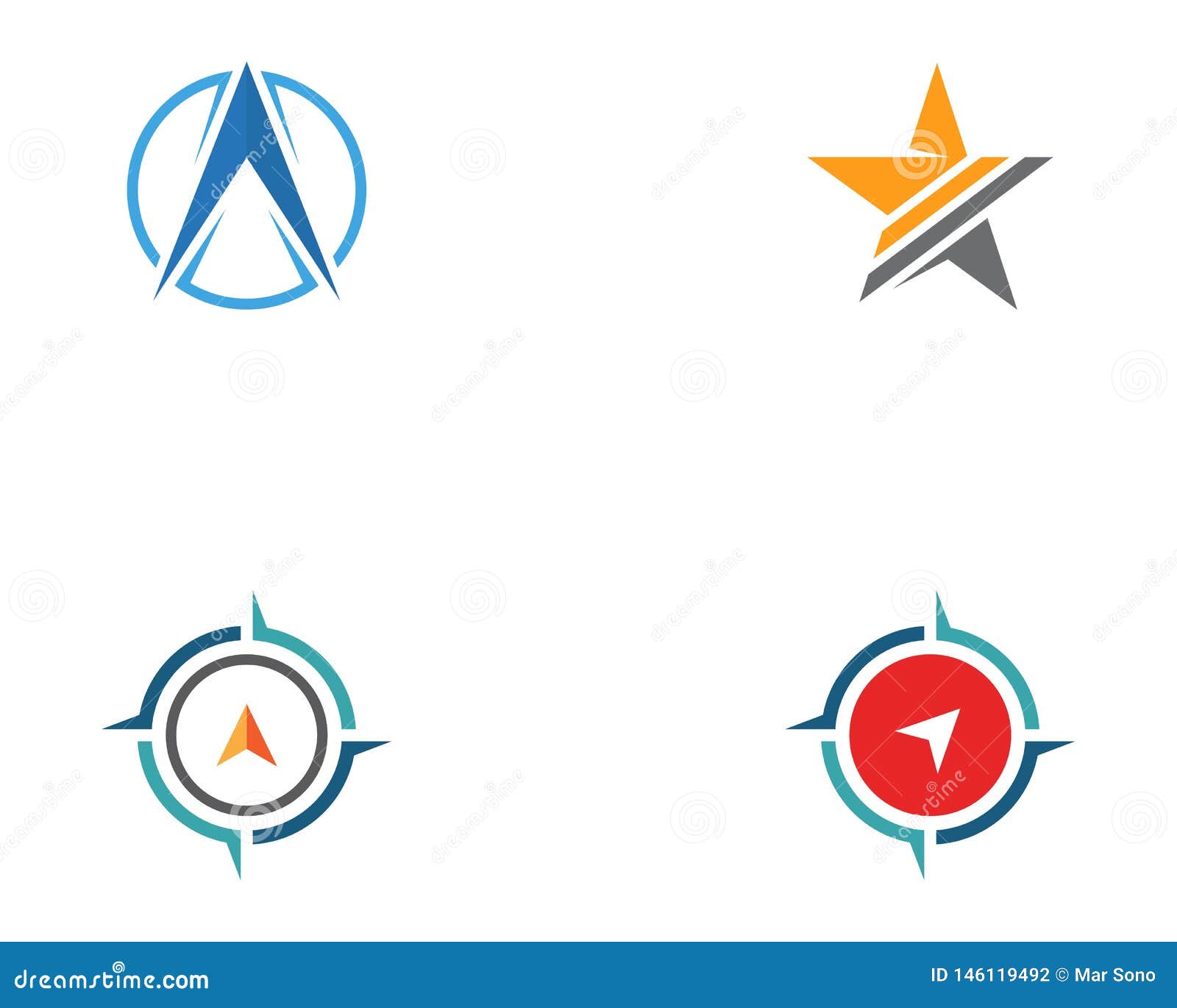 Compass Logo Template Vector Icon Illustration Design Stock Vector Illustration Of Clean
