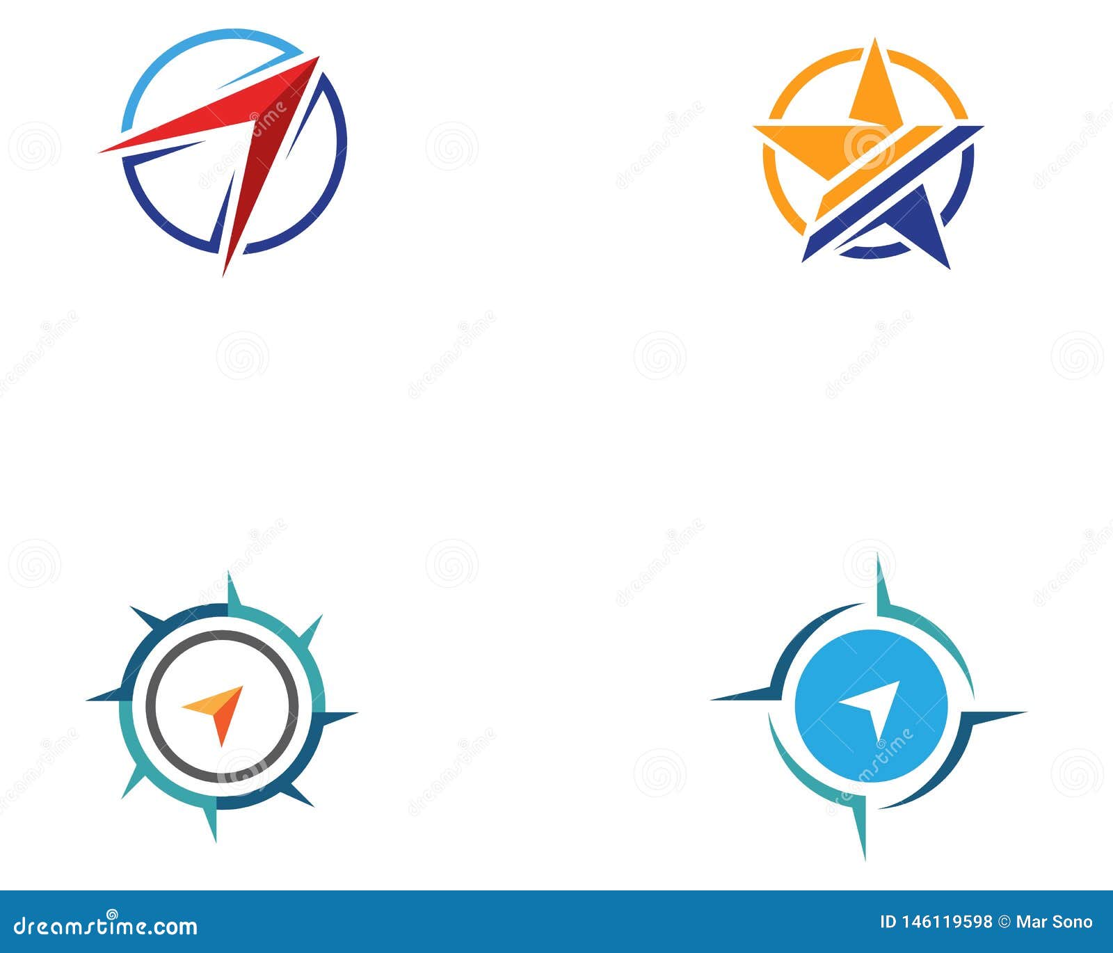 Compass Logo Template Vector Icon Illustration Design Stock Vector ...