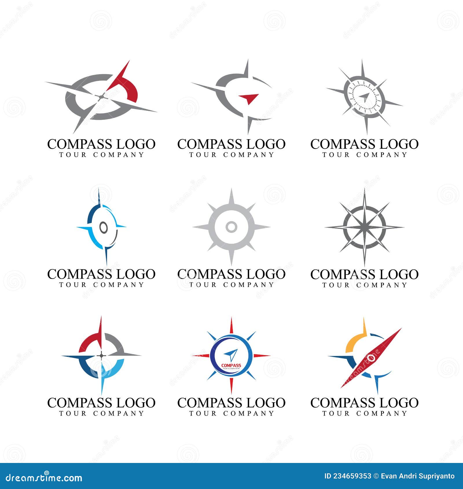 Compass Logo Template Vector Symbol Nature Stock Vector - Illustration ...