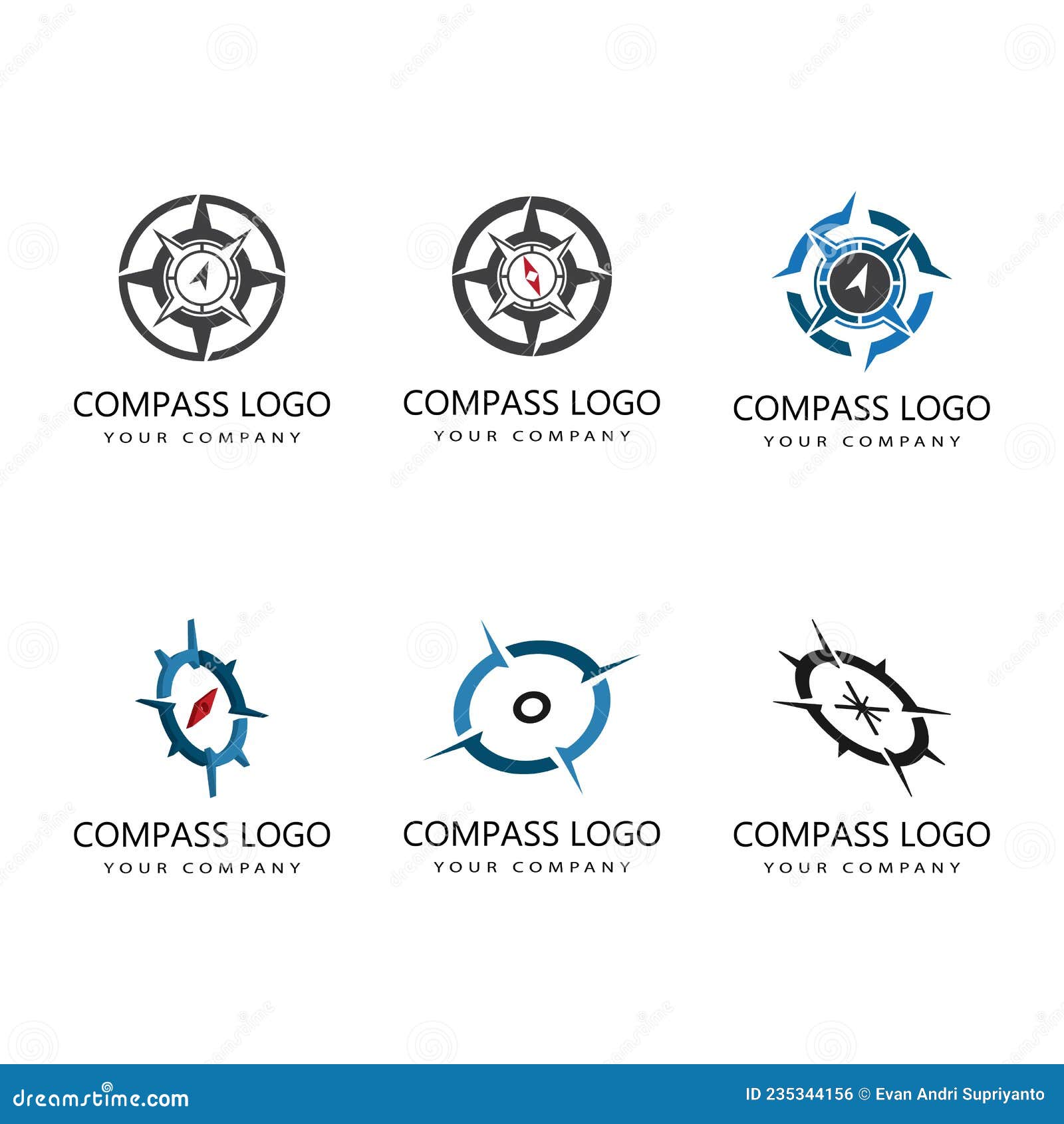 Compass Logo Template Vector Symbol Nature Stock Vector - Illustration ...