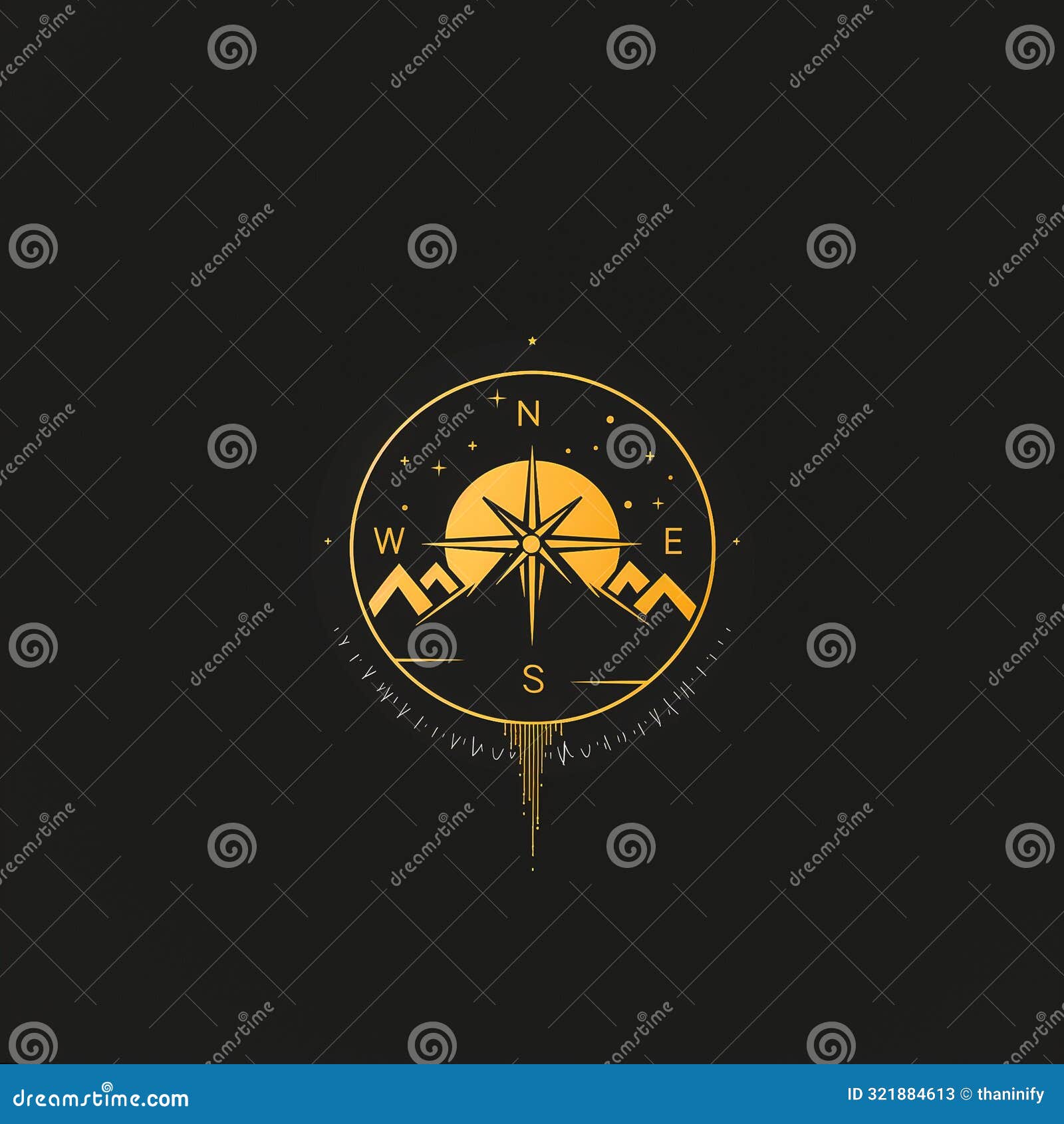 Compass Logo with the Title Compass Logo Stock Illustration ...