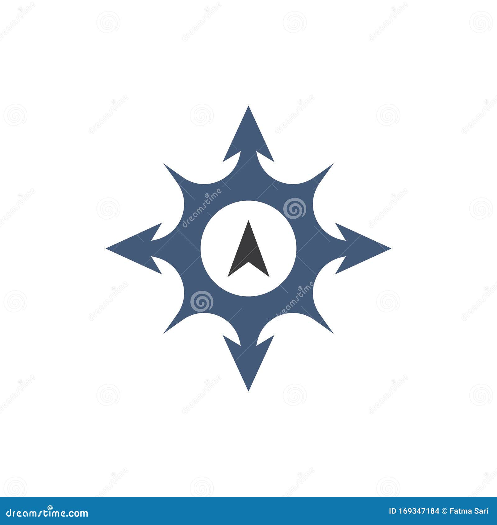 Compass logo vector icon stock vector. Illustration of navigation ...