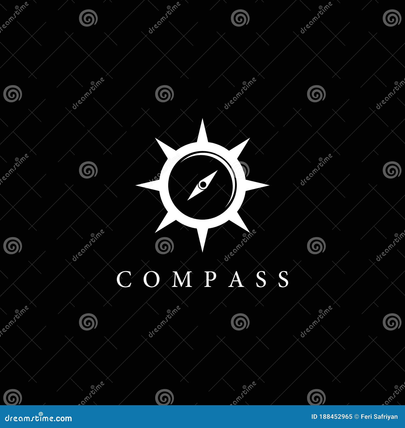 Compass logo vector icon stock vector. Illustration of compass - 188452965