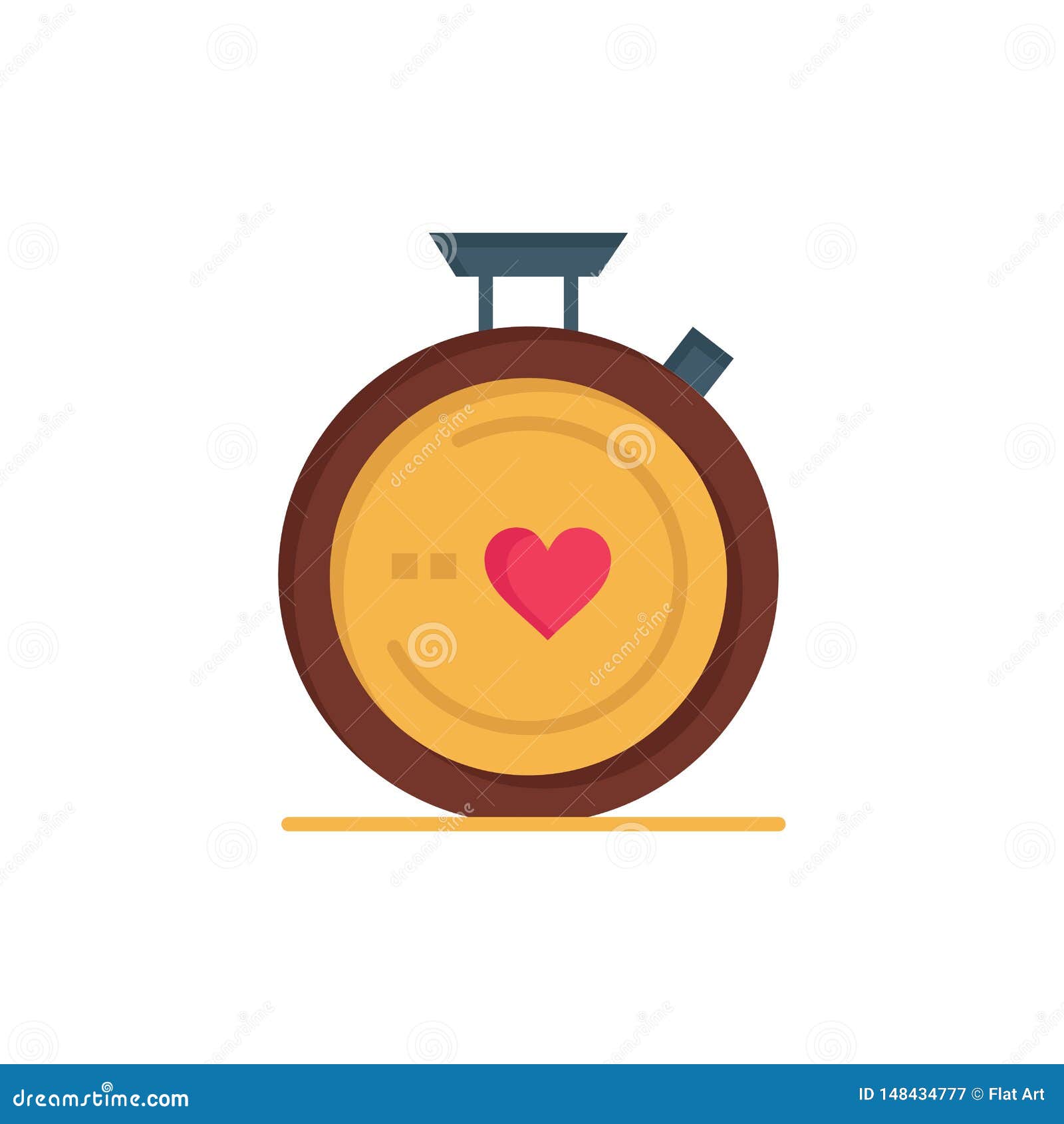 Compass, Love, Heart, Wedding Flat Color Icon. Vector Icon Banner ...