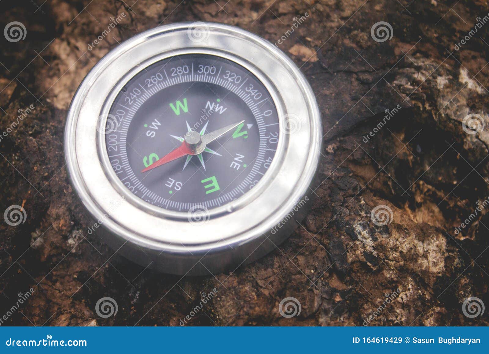Compass Lying on the Ground Stock Image - Image of guide, navigational ...