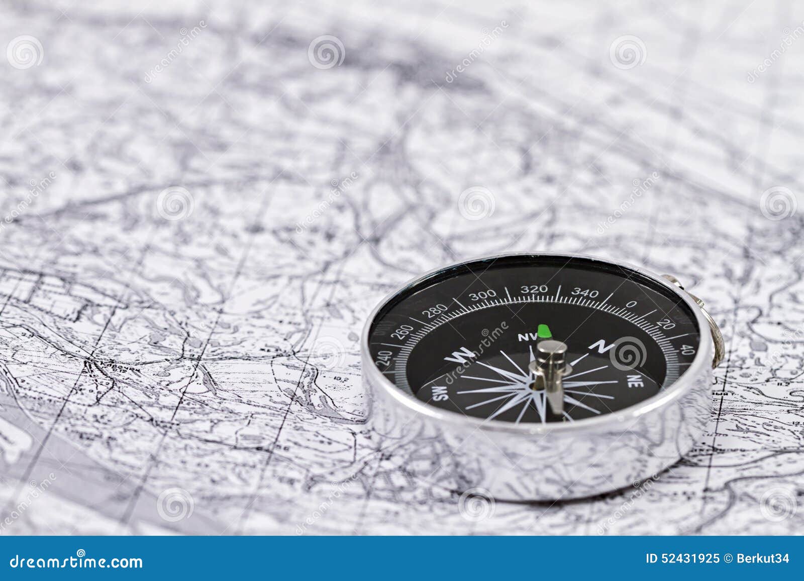 Compass Lying On A Map Royalty-Free Stock Photo | CartoonDealer.com ...