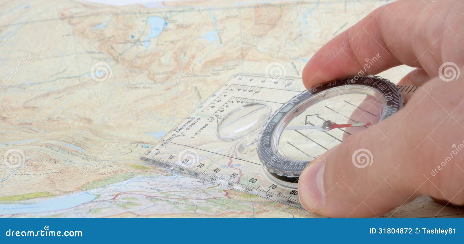 Compass stock photo. Image of travel, orienteering, hand - 31804872