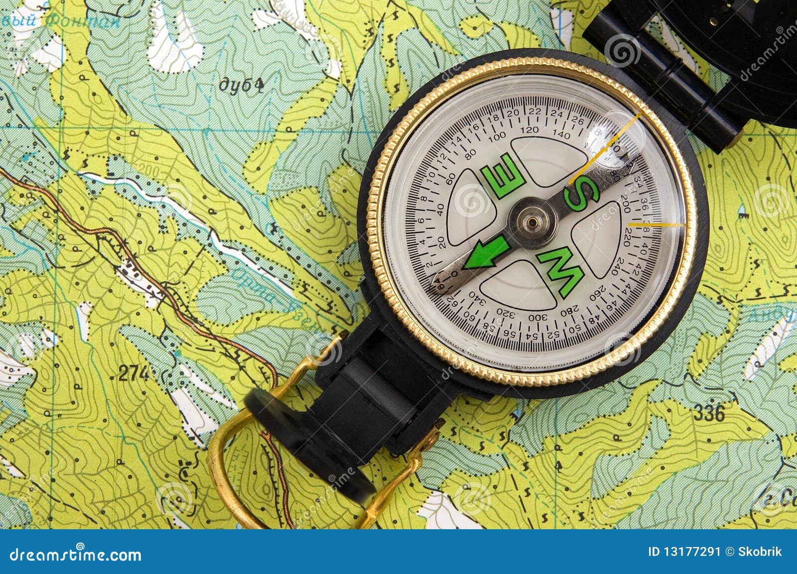 Compass and map stock image. Image of locate, navigate - 13177291