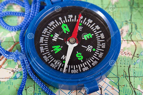 Compass and map stock photo. Image of guidance, forward - 13387052