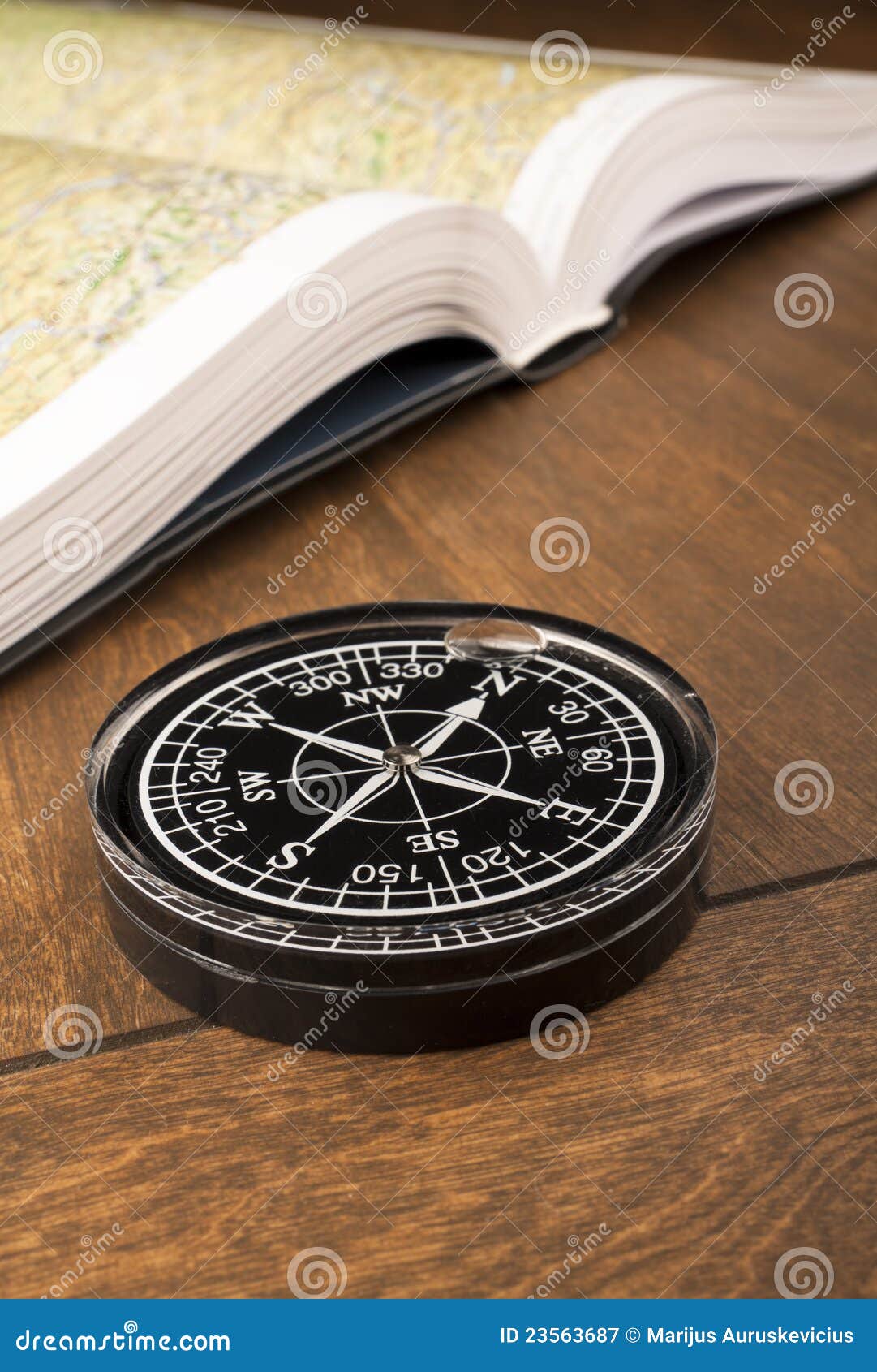 Compass and map stock image. Image of arrow, northeast - 23563687