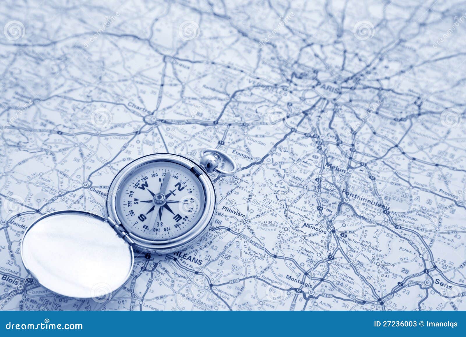 Compass and map stock image. Image of compass, europe - 27236003