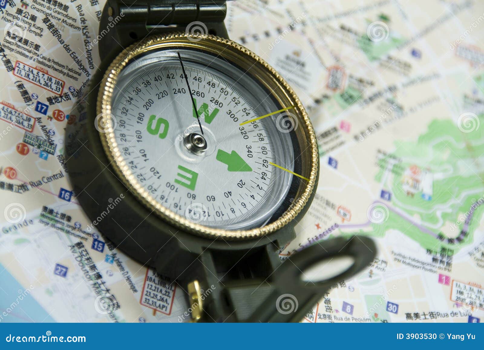 Compass and Map stock photo. Image of journey, voyage - 3903530