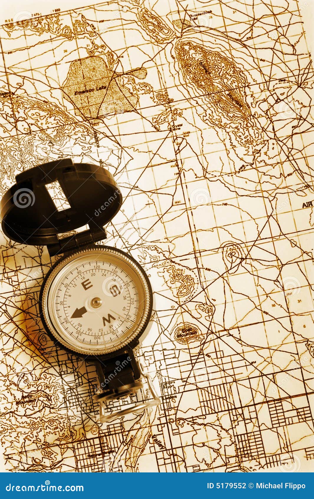 Us Map With Compass