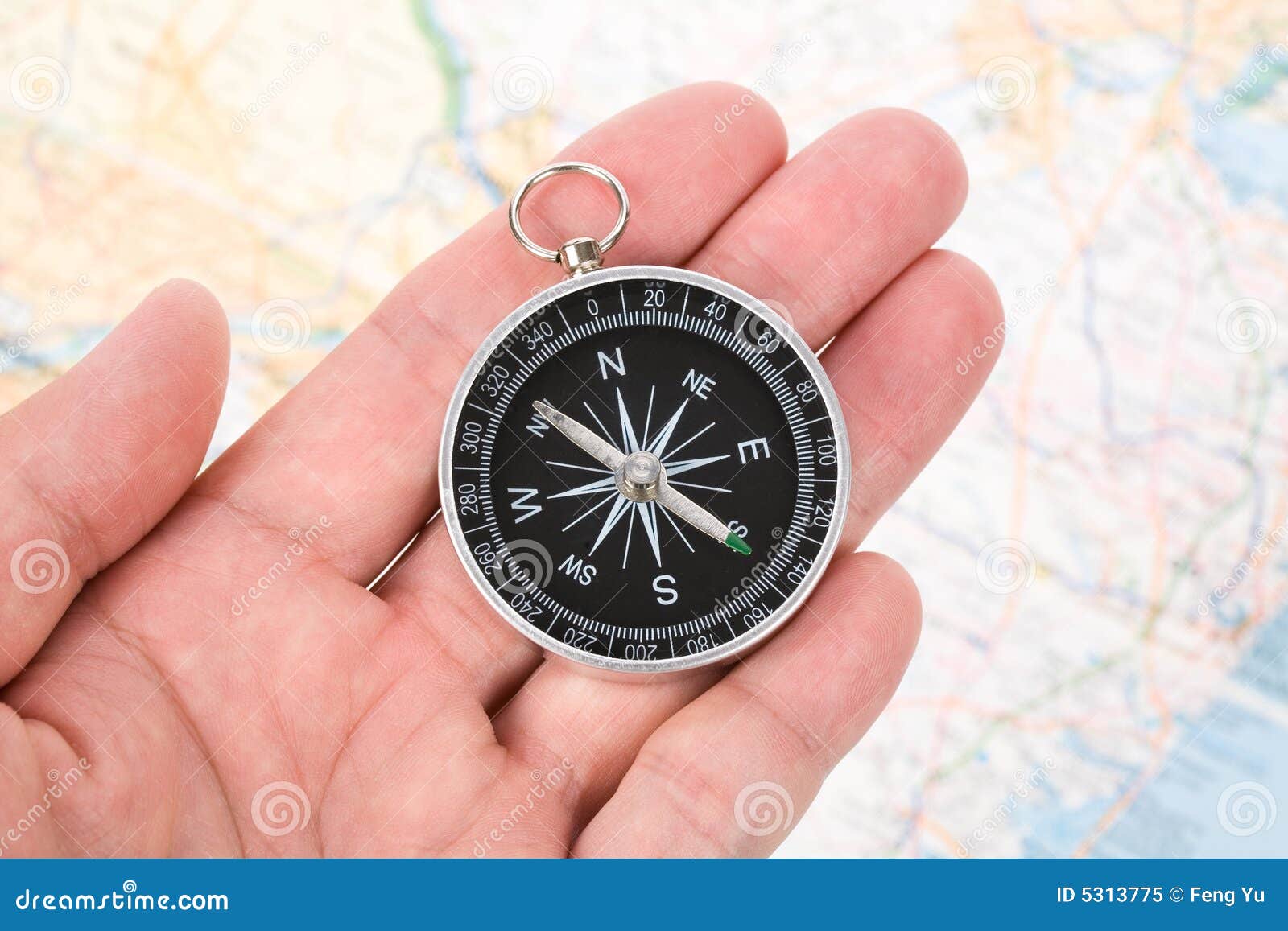 Compass and map stock image. Image of chart, west, south - 5313775