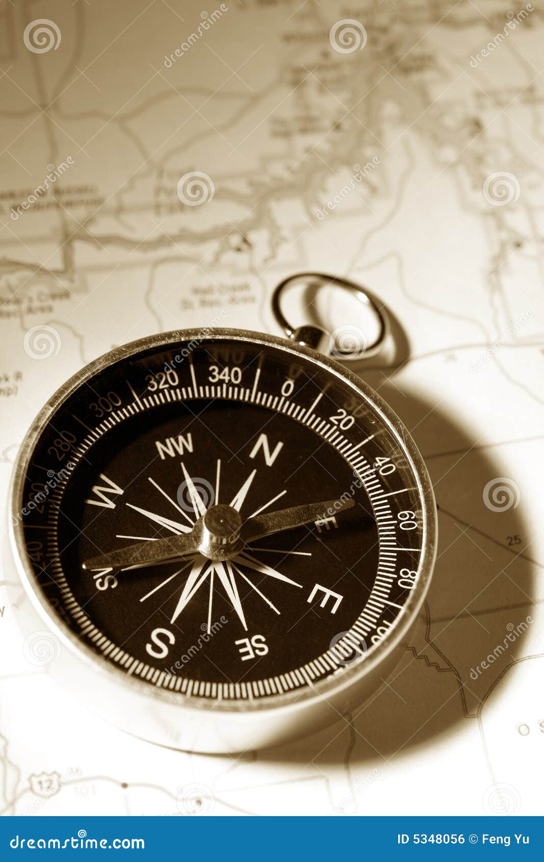Compass and map stock photo. Image of chart, degree, navigational - 5348056