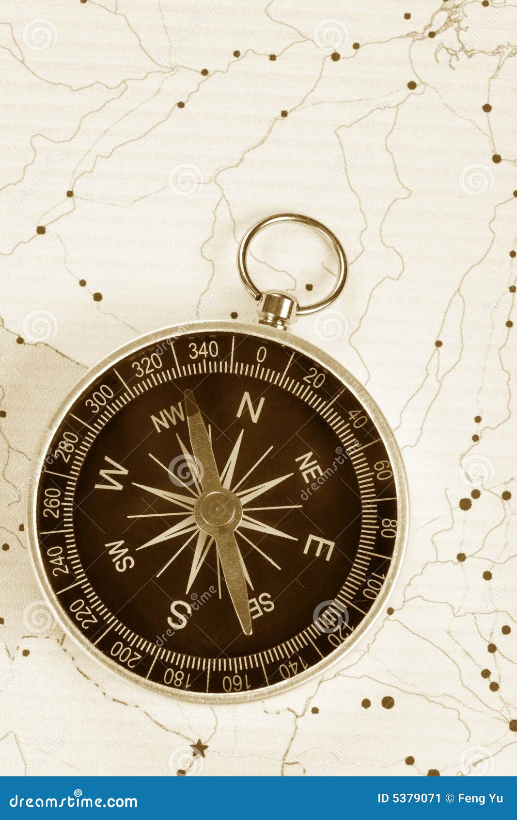 Compass and map stock image. Image of north, east, exploration - 5379071