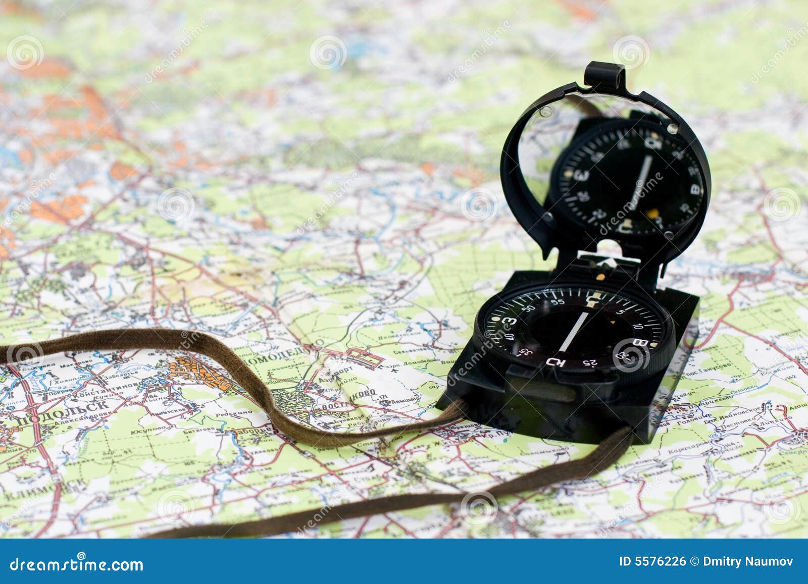 Compass on the map stock photo. Image of compass, navigation - 5576226
