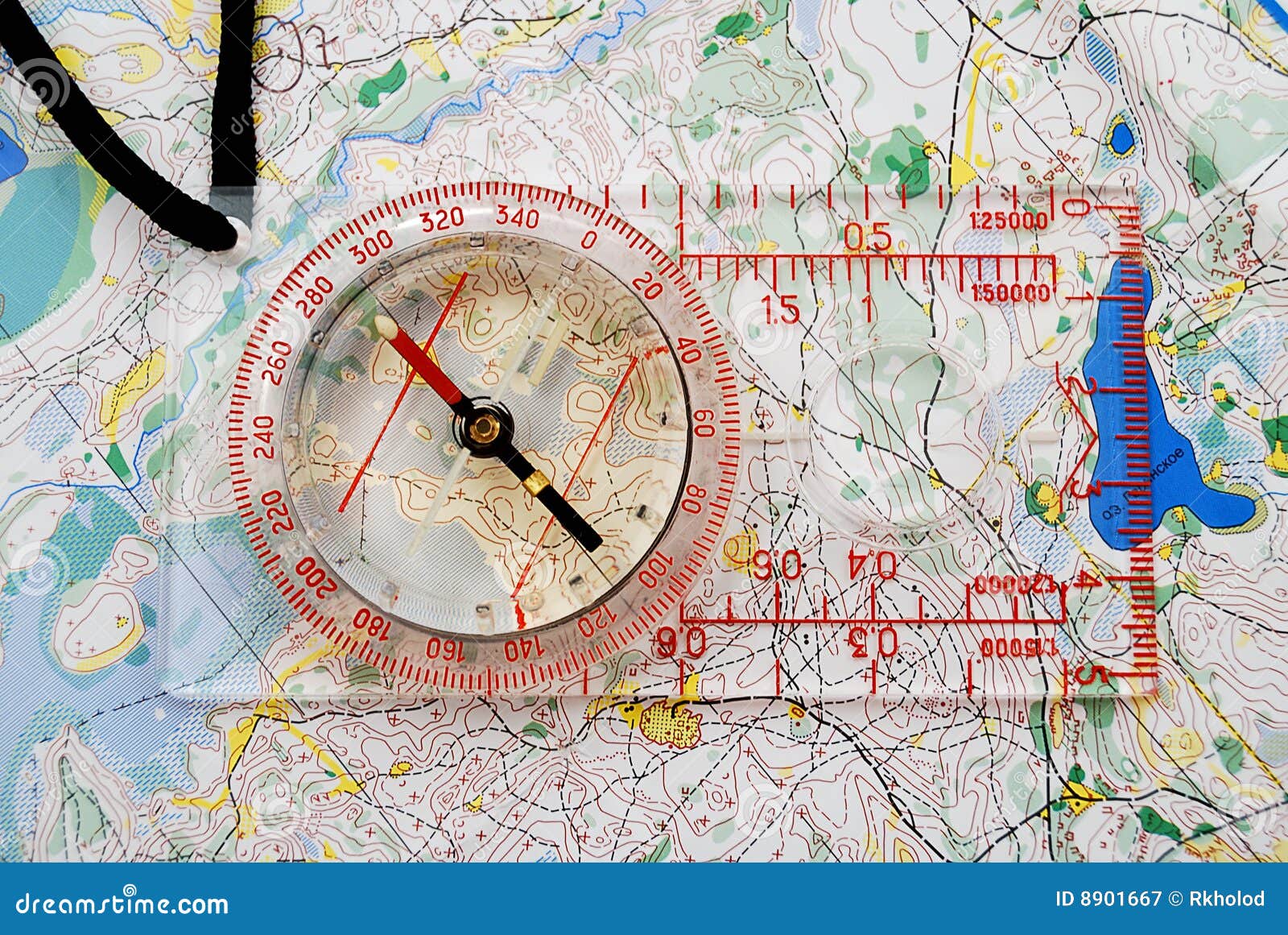 Compass on a map stock image. Image of history, direction - 8901667