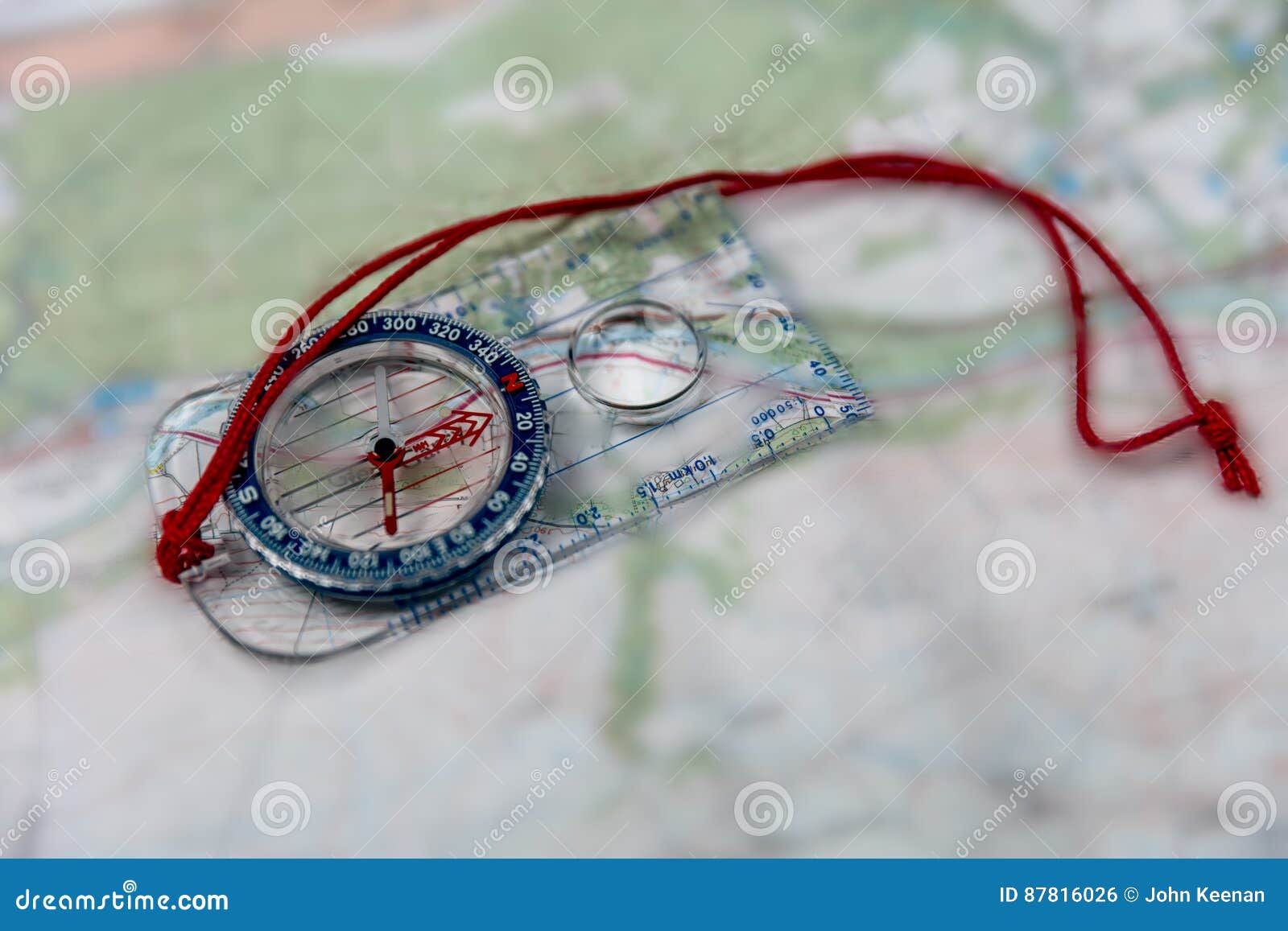 Compass on Map stock photo. Image of adveture, navigation - 87816026