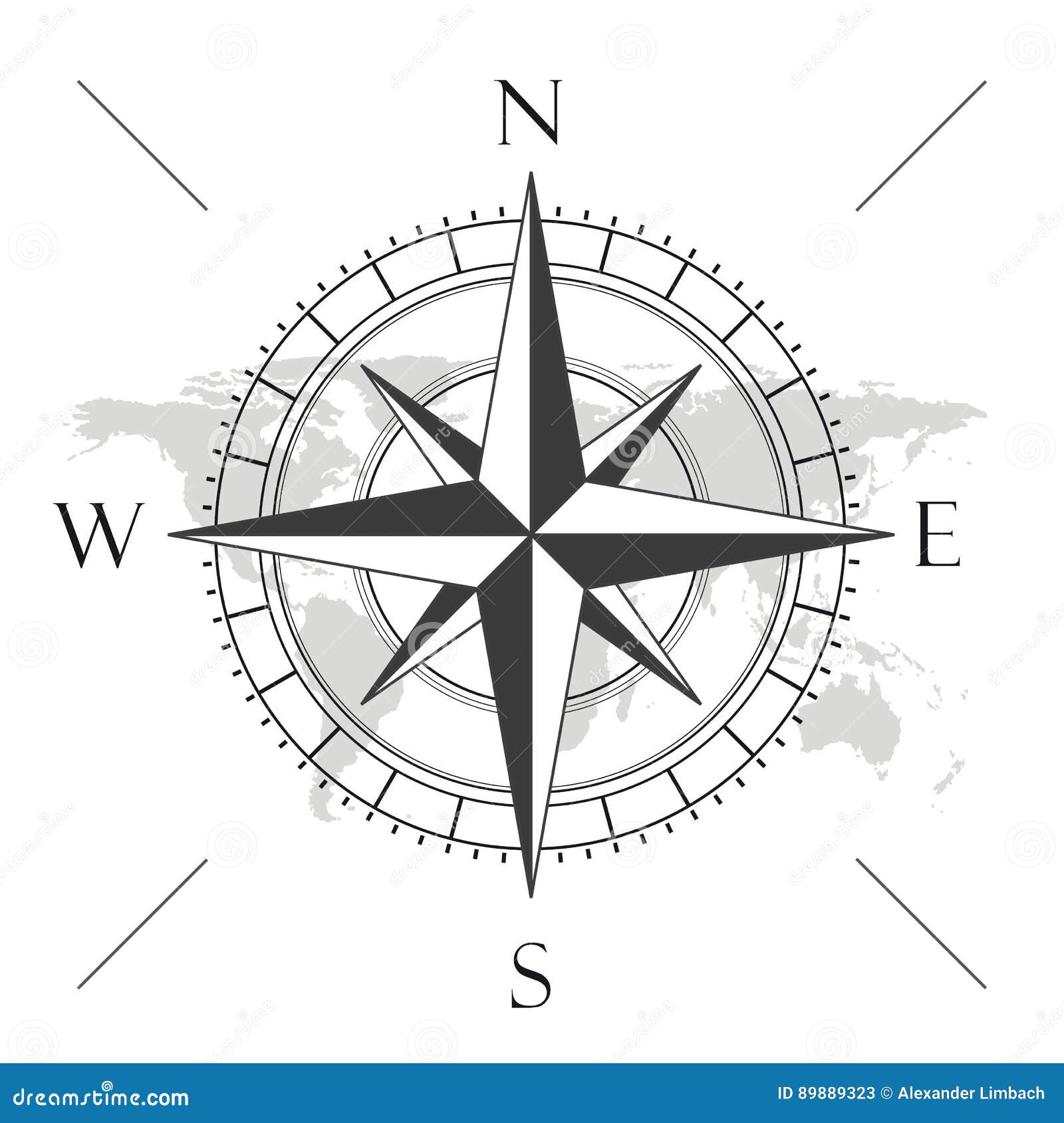 Compas And Arrows Icons For Topographic Maps. Streamless Pattern Vector ...