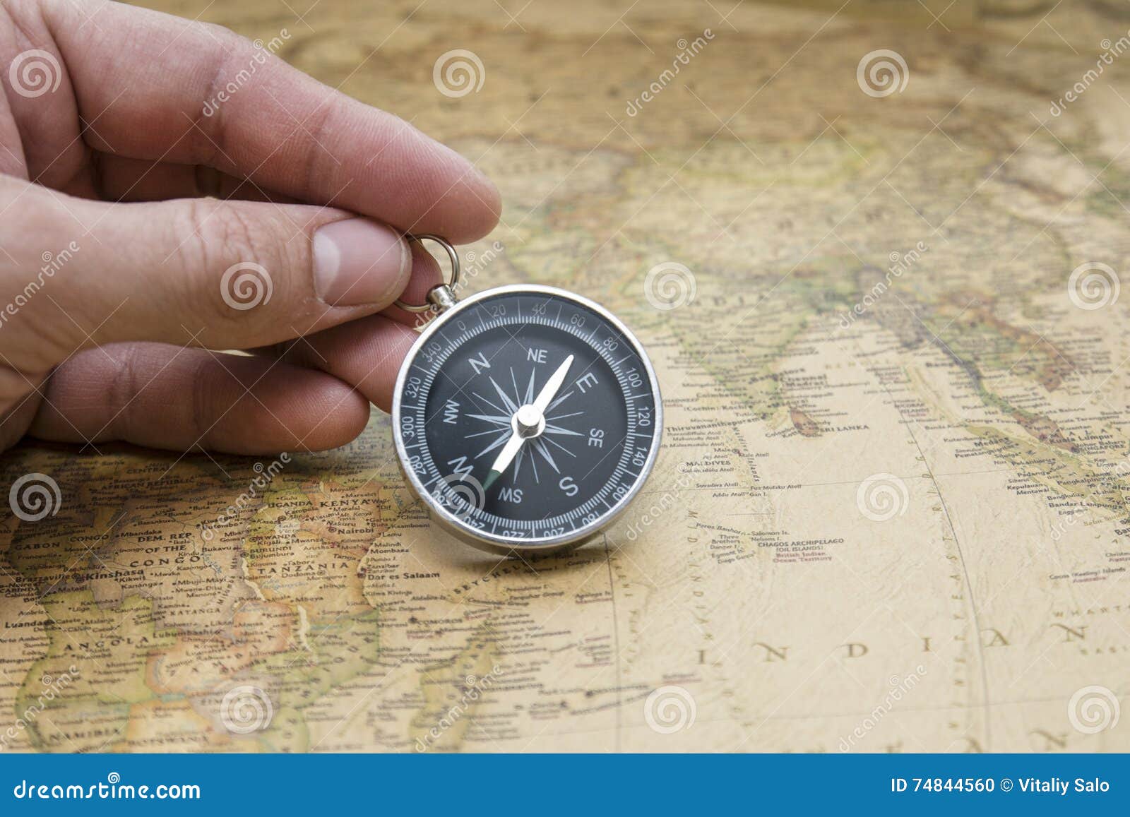 Compass and map stock photo. Image of canada, egypt, abstraction - 74844560