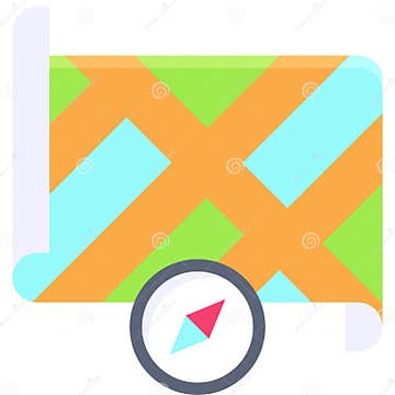 Compass and Map Icon, Location Map and Navigation Vector Stock Vector ...