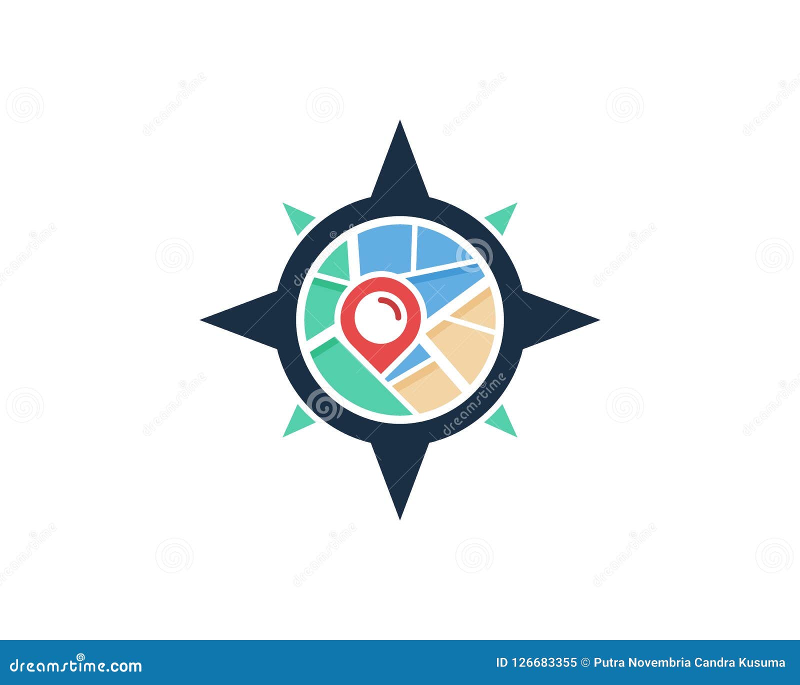Compass Map Logo Icon Design Stock Vector - Illustration of globe, icon ...