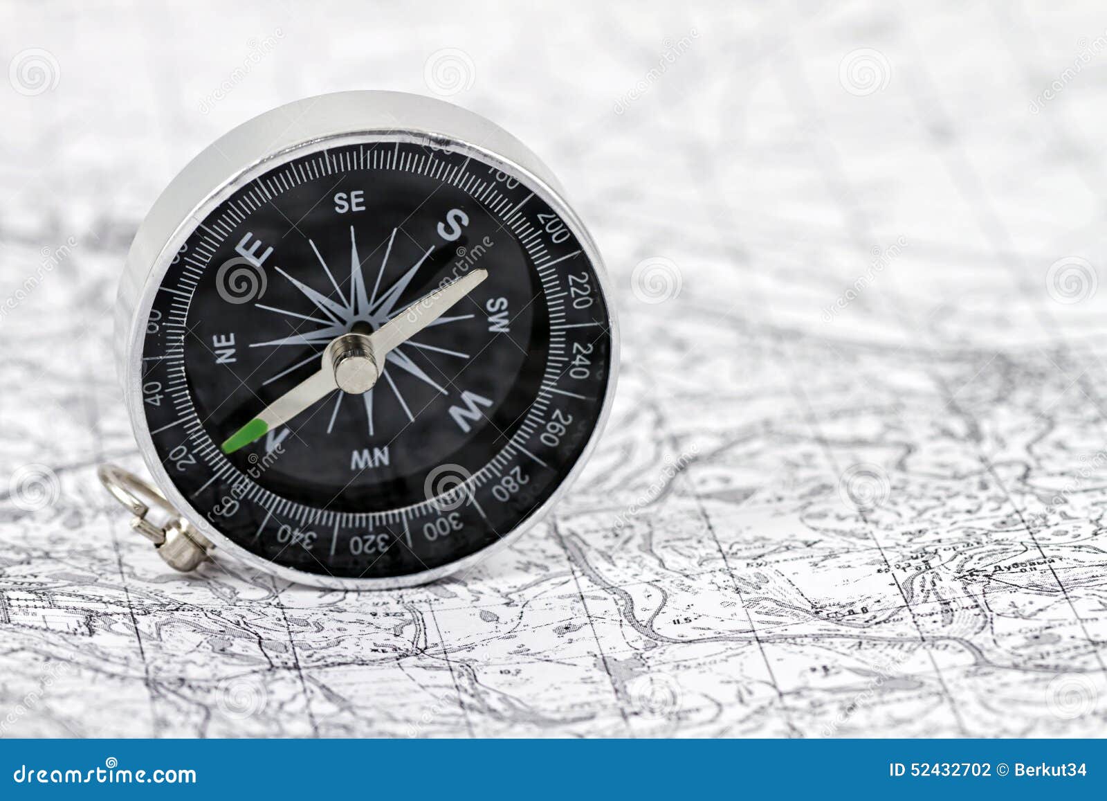 Compass and map stock photo. Image of ancient, business - 52432702