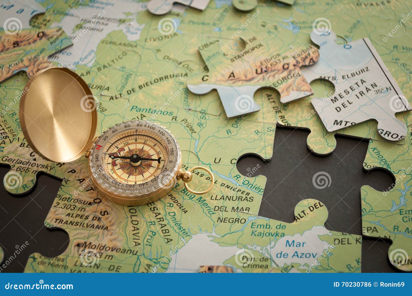 The compass on map stock photo. Image of navigation, design - 70230786