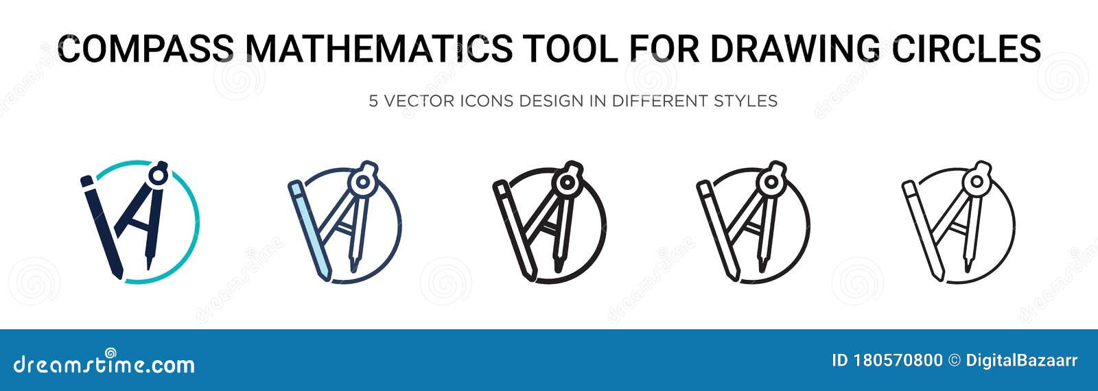 Compass Mathematics Tool For Drawing Circles Icon From Tools And ...