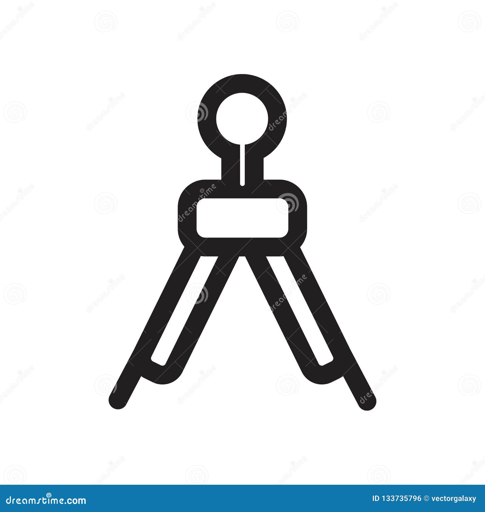Compass Mathematics Tool For Drawing Circles Vector Icon On White ... Compass Mathematics Tool For Drawing Circles Vector Icon On White ...