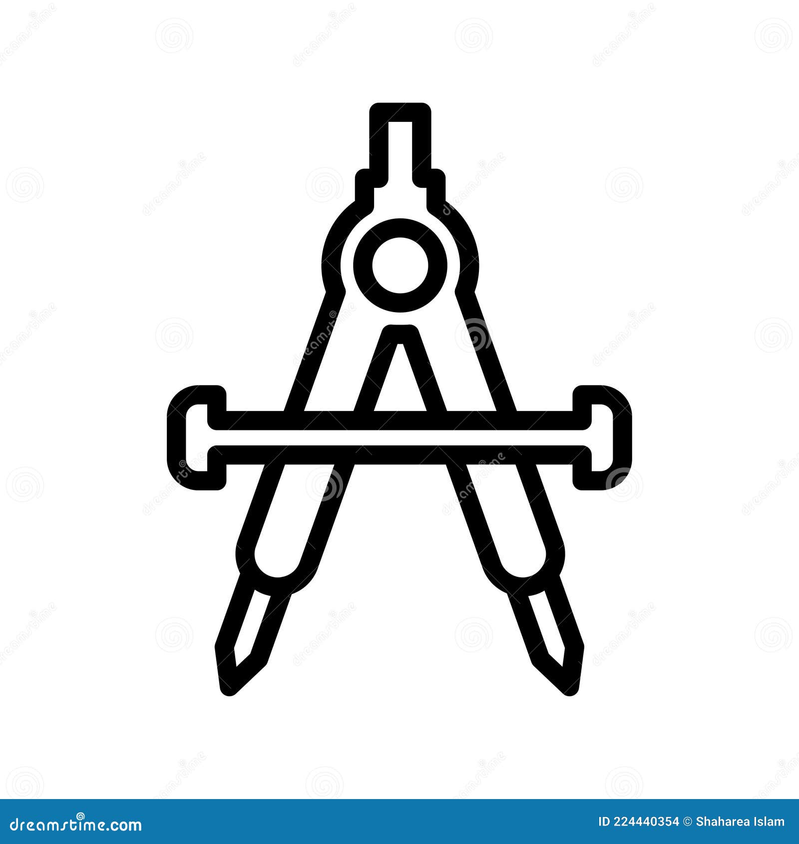 Compass, measure icon stock vector. Illustration of geometric - 224440354