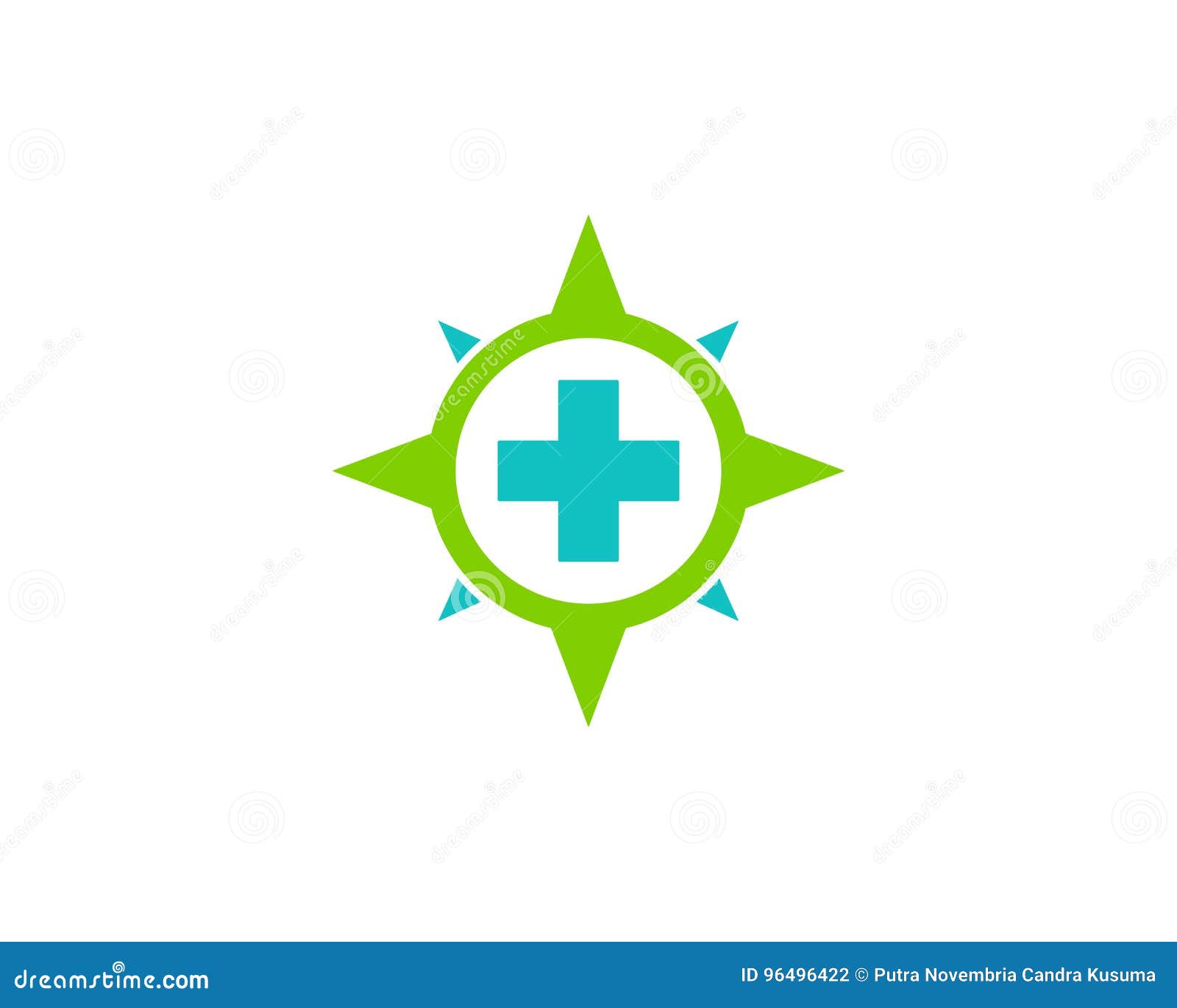 Compass Medicine Icon Logo Design Element Stock Vector - Illustration ...