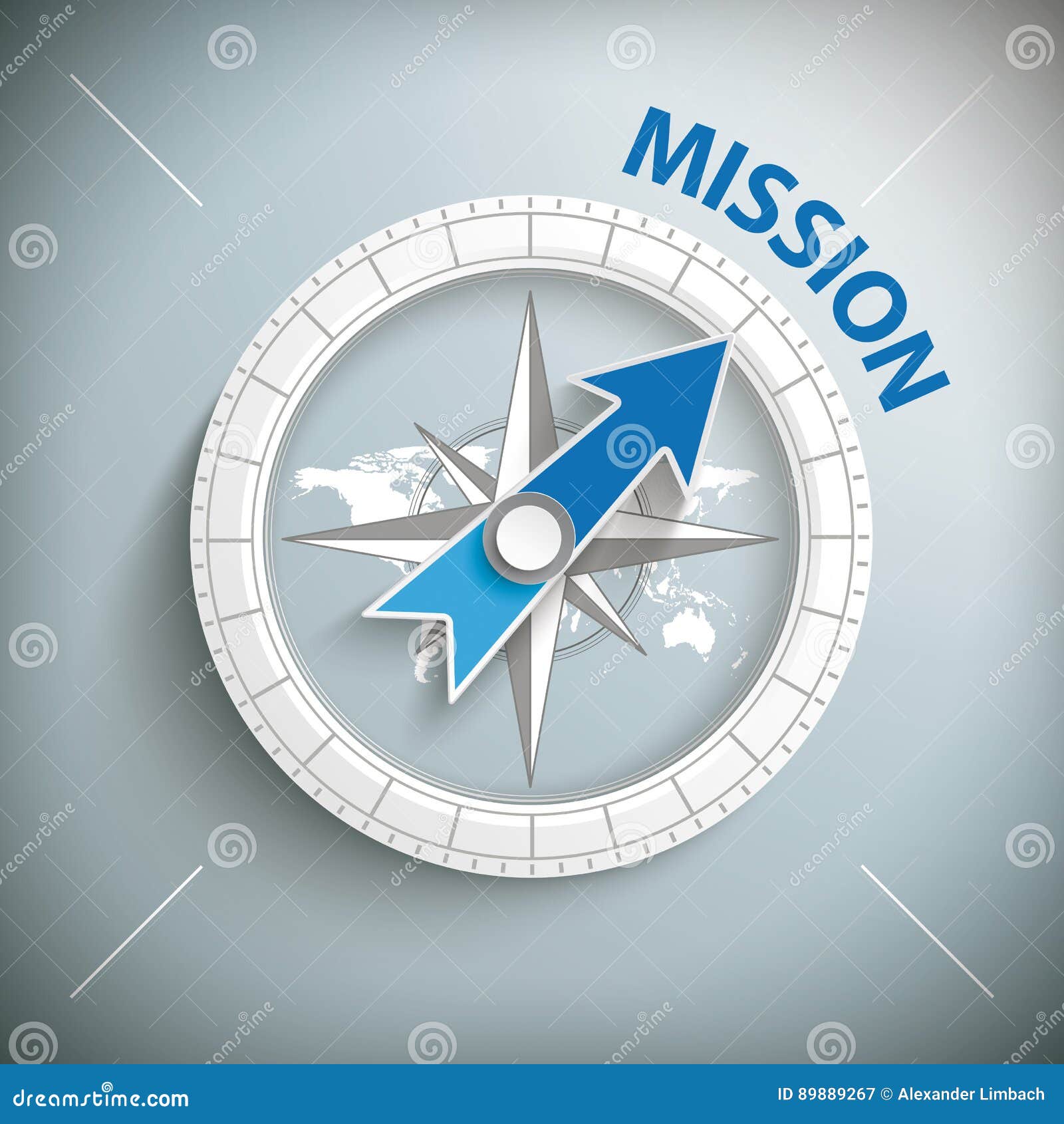 Mission Compass Concept, 3D Stock Photography | CartoonDealer.com #78511082