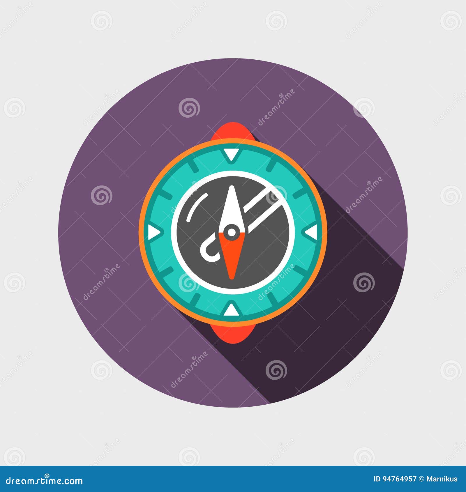 Compass modern icon stock vector. Illustration of color - 94764957
