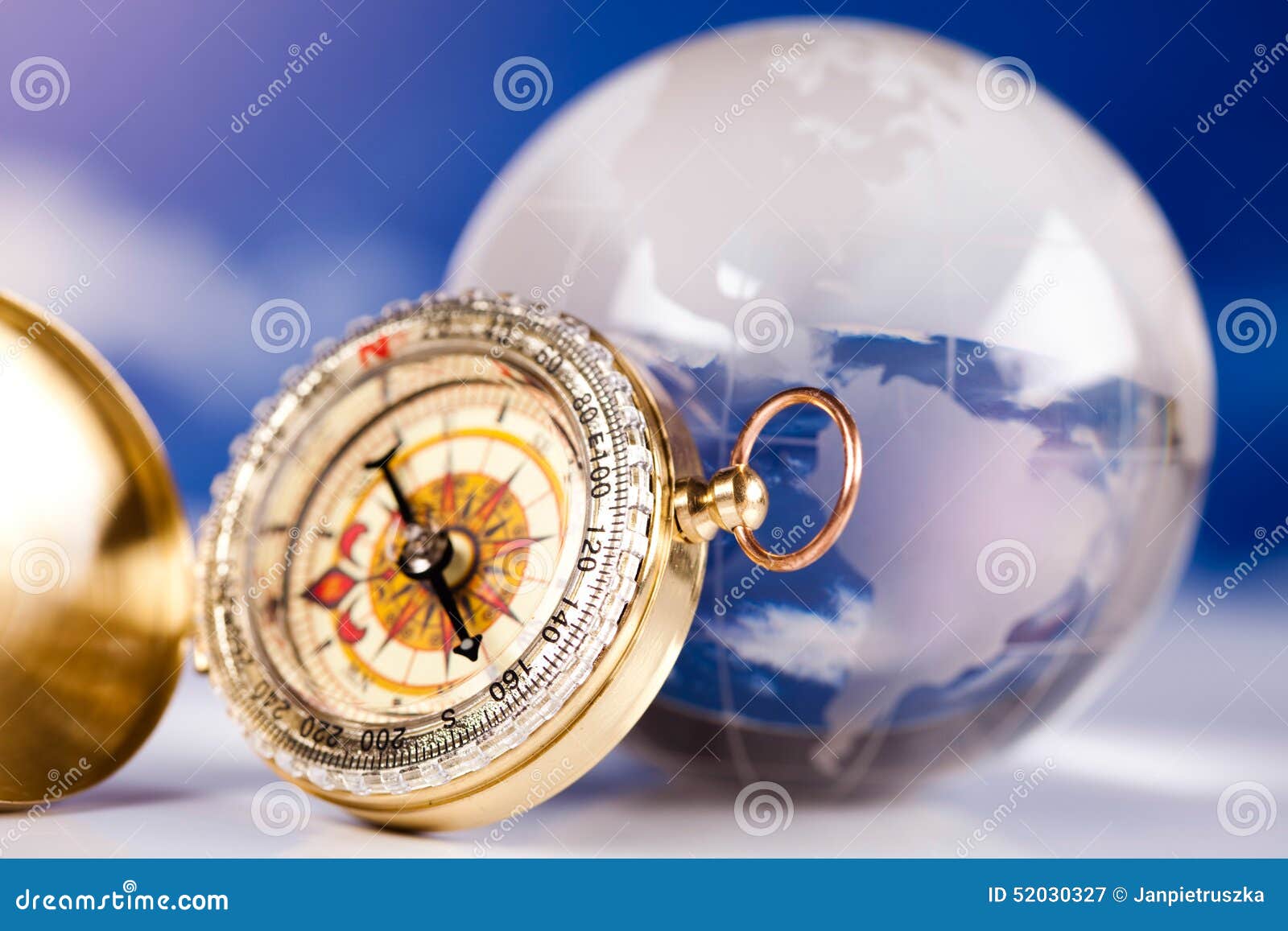 Compass, Modern Theme of Journey Stock Image - Image of burnt, glass ...